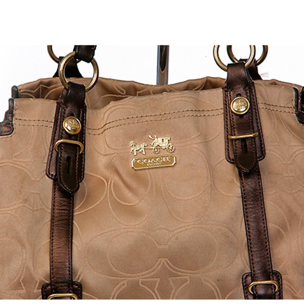 Coach Signature Woven Canvas Coated Waterproof - Gem
